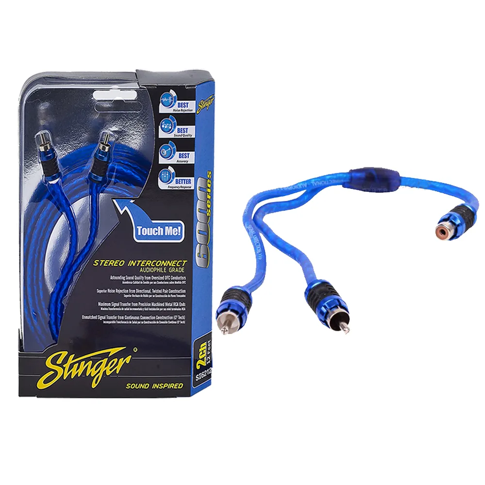 Stinger SI62YM 2-Channel 6000 Series Audiophile Grade RCA Y-Adapter ...